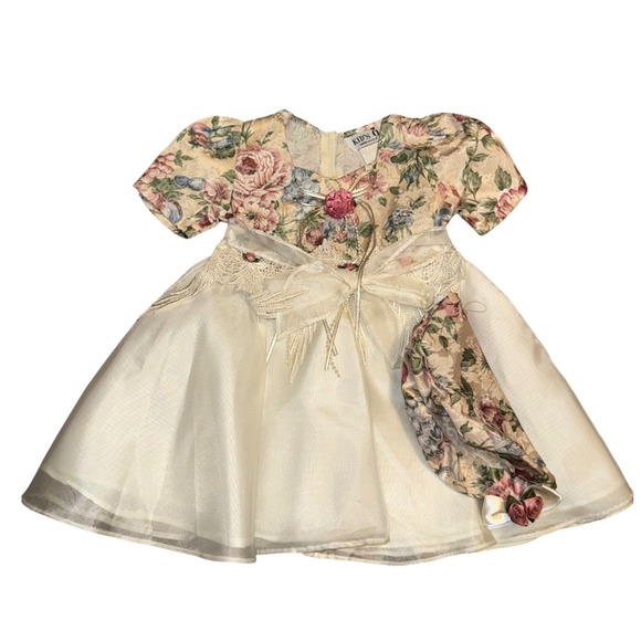 KID'S Q | Dresses | Vintage Kids Q Floral Dress With Matching Hat 8 ...